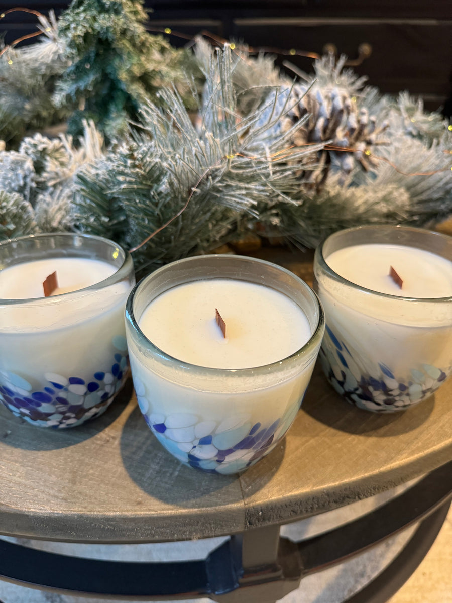 Ocean blues handblown glass – Shift Hawthorn